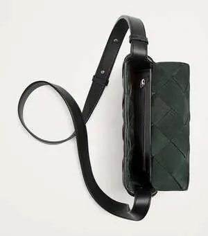 Bottega Veneta Intreccio Diago Cross-body Bag - Grey