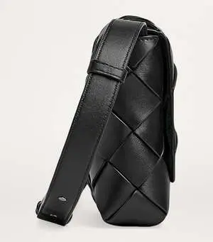 Bottega Veneta Intreccio Diago Cross-body Bag - Grey