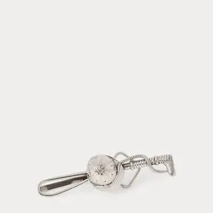 Ralph Lauren Sterling Silver Polo Helmet Tie Bar - Grey