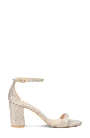 STUART WEITZMAN Nudist Block 75 Sandal - Poudre