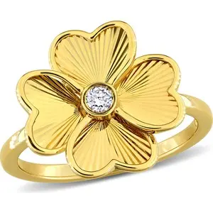 JULIANNA B. 10k Diamond Flower Ring