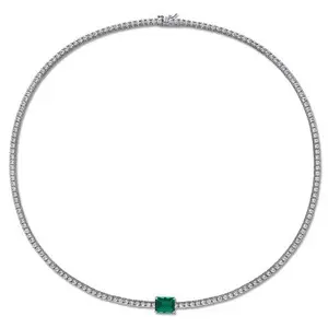 JULIANNA B. Solitaire Tennis Necklace - Emerald