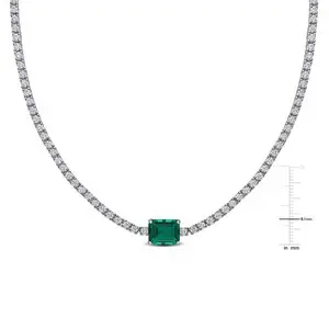 JULIANNA B. Solitaire Tennis Necklace - Emerald