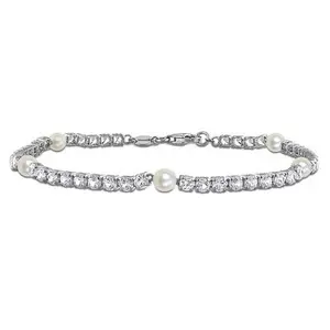 JULIANNA B. White Sapphire And Station Bracelet - Pearl