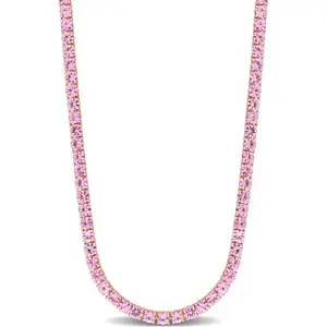 JULIANNA B. Gemstone Tennis Necklace - Pink Sapphire