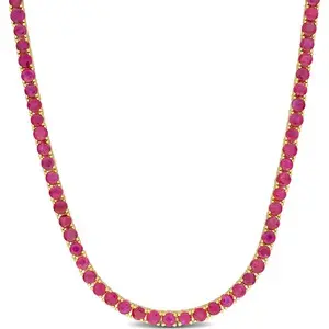 JULIANNA B. Gemstone Tennis Necklace - Ruby