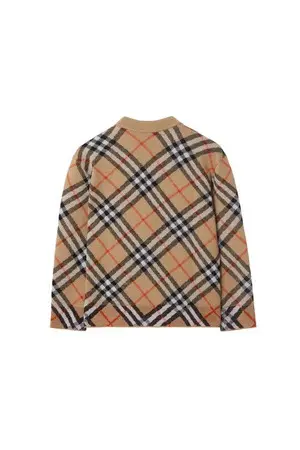 Burberry Check Wool Cardigan