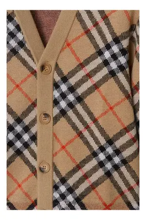 Burberry Check Wool Cardigan