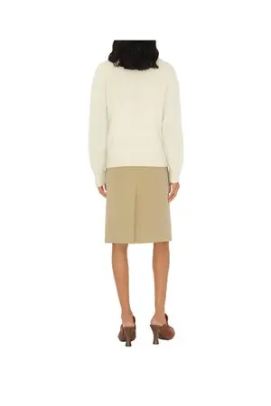 Burberry Ekd Wool Cashmere Sweater - Off White