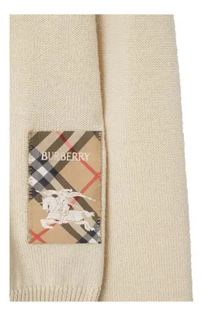 Burberry Check Label Wool Sweater - Nutmeg