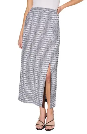 Ming Wang Heritage Fit Textured Knit Maxi Skirt