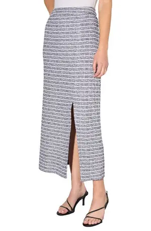 Ming Wang Heritage Fit Textured Knit Maxi Skirt