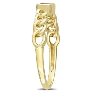 JULIANNA B. 14k Yellow Gold Gemstone Link Ring - Garnet
