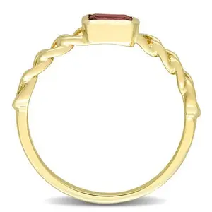 JULIANNA B. 14k Yellow Gold Gemstone Link Ring - Garnet