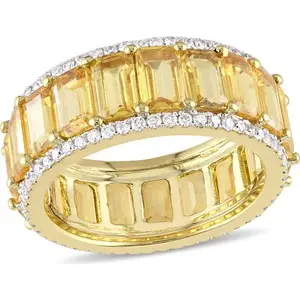 JULIANNA B. Gemstone And Diamond Eternity Ring - Yellow Sapphire/yellow Gold