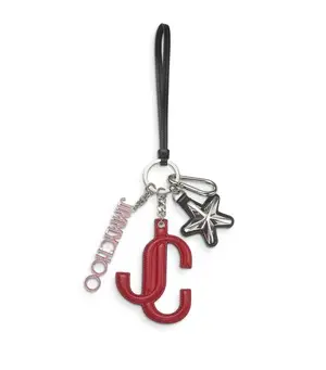 JIMMY CHOO Logo Bag Charm - Red