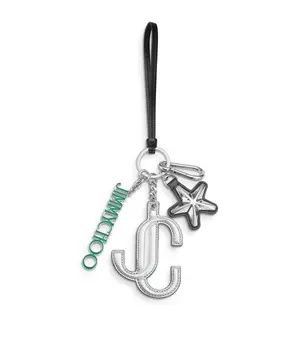 JIMMY CHOO Logo Bag Charm - Silver