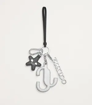 JIMMY CHOO Logo Bag Charm - Silver