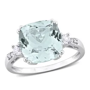 JULIANNA B. Gemstone And Diamond Ring - Aquamarine/white Gold