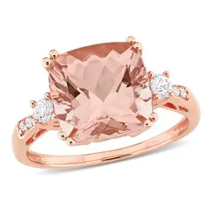 JULIANNA B. Gemstone And Diamond Ring - Morganite/rose Gold