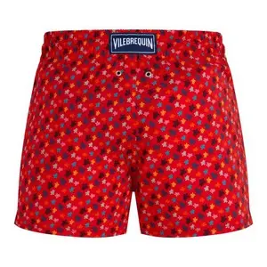 Vilebrequin Micro Ronde Des Tortues Rainbow Stretch Swim Shorts - Coquelicot