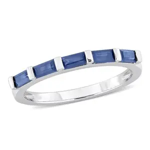 JULIANNA B. Gemstone Anniversary 10k Gold Band - Sapphire/white Gold