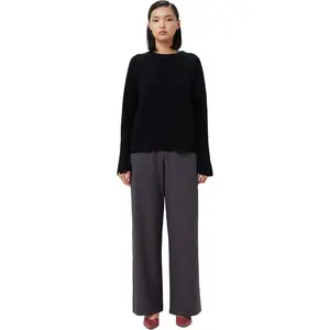 GOBI MONGOLIAN CASHMERE Split-sleeve Cashmere Sweater - Black