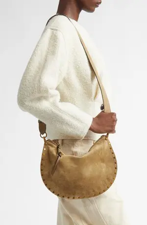 Isabel Marant Oskan Soft Zipped Shoulder Bag - Taupe
