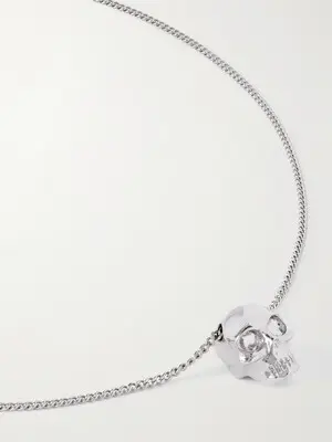 Alexander McQueen Skull Pendant Necklace - Silver