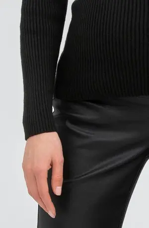 PIETRO BRUNELLI Aurora Turtleneck Rib Sweater - Black