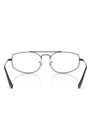 Ray-ban 56mm Irregular Optical Glasses - Black