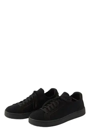 Gobi Cashmere Mercerized Wool Cashmere Knit Sneakers - Black