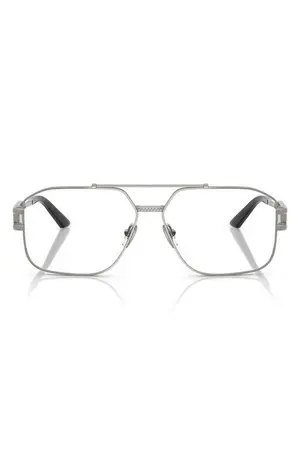 Versace 59mm Pilot Eyeglasses - Gunmetal