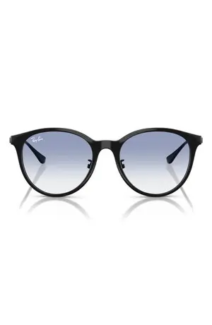 Ray-ban 55mm Round Frame Sunglasses - Black