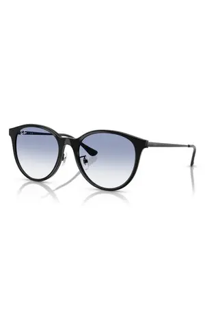 Ray-ban 55mm Round Frame Sunglasses - Black