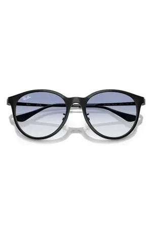 Ray-ban 55mm Round Frame Sunglasses - Black