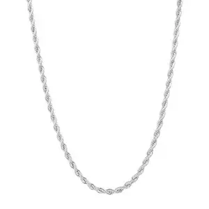 DONATELLO GIAN Name Sterling 3.5mm Rope Chain - Silver
