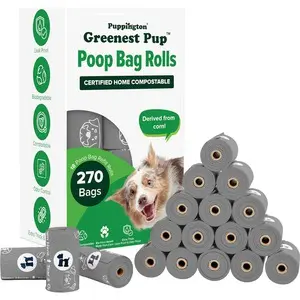 PUPPINGTON Greenest Pup Compostable Dog Waste Bags - Charcoal Gray