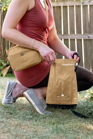 PUPPINGTON Greenest Pup Compostable Dog Waste Bags 270 Count - Latte Beige
