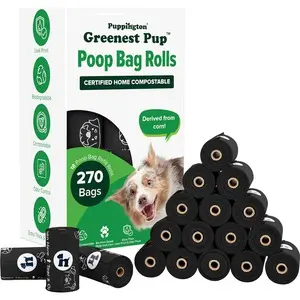 PUPPINGTON Greenest Pup Compostable Dog Waste Bags - Onyx Black