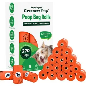 PUPPINGTON Greenest Pup Compostable Dog Waste Bags - Poppy Orange