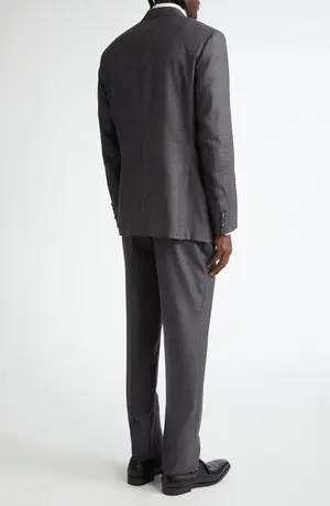 Isaia Sanita Plaid Wool Suit