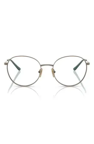 VOGUE 52mm Round Eyeglasses - Lite Brown