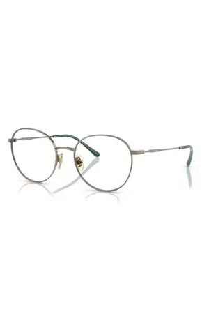 VOGUE 52mm Round Eyeglasses - Lite Brown
