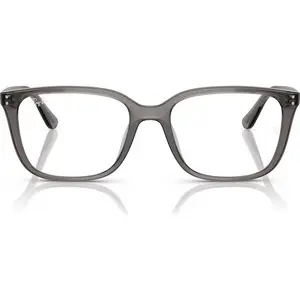 Ray-ban 55mm Square Optical Glasses - Transparent Grey