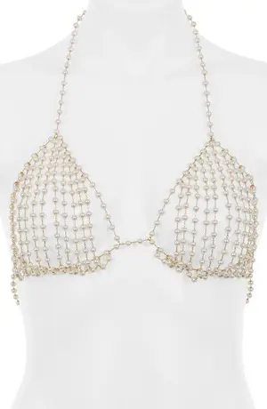 Bluebella Imitation Pearl Halter Bralette