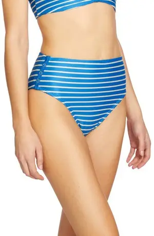 Robin Piccone Parker Stripe Rib Bikini Bottom