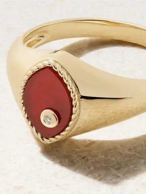 Yvonne Léon Baby Chevalière Marquise Signet Ring