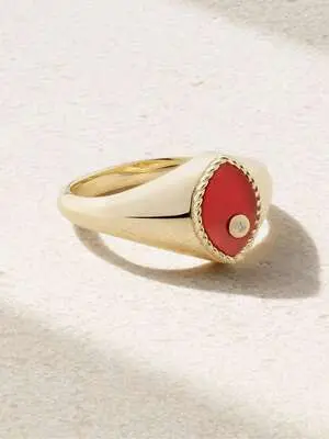Yvonne Léon Baby Chevalière Marquise Signet Ring