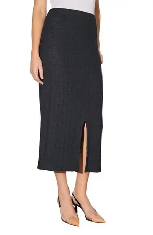 Ming Wang Heritage Fit Textured Knit Maxi Skirt